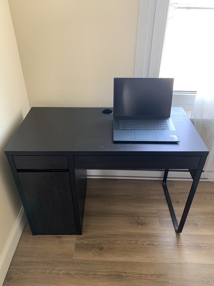 IKEA MICKE Desk - Black-Brown | eBay