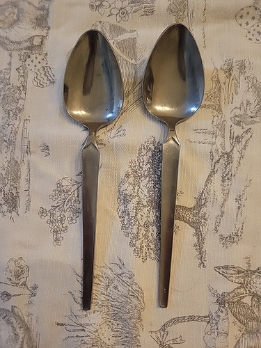 SRI Stanley Roberts Stainless Inverted V Satin CORTINA 2 Serving Spoons ...
