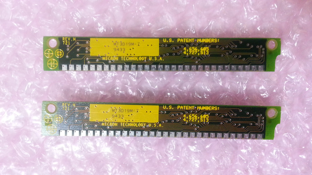DRAM Module 1MEG x 9 Fast Page 70ns Micron Technology MT3D19M-7 SIMM-30 ...