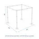 Canopy Frame Wedding Backdrop Stand Height Adjustable 9.8ft for Party ...