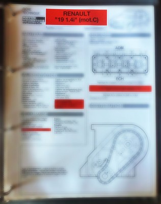 R19 1.4i Mot C - Fiche Technique Renault | eBay