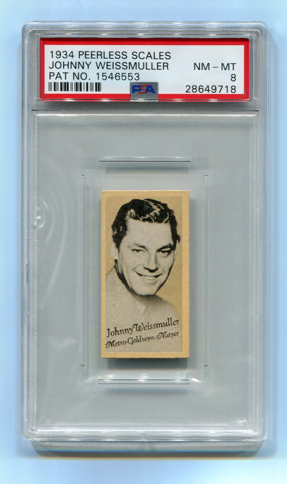 1934 Peerless Scales Johnny Weissmuller PSA 8 USA Tarzan Swimming ...