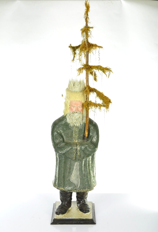 Amazing German Santa Claus/ Belsnickel Candy Container Glasscrown ...