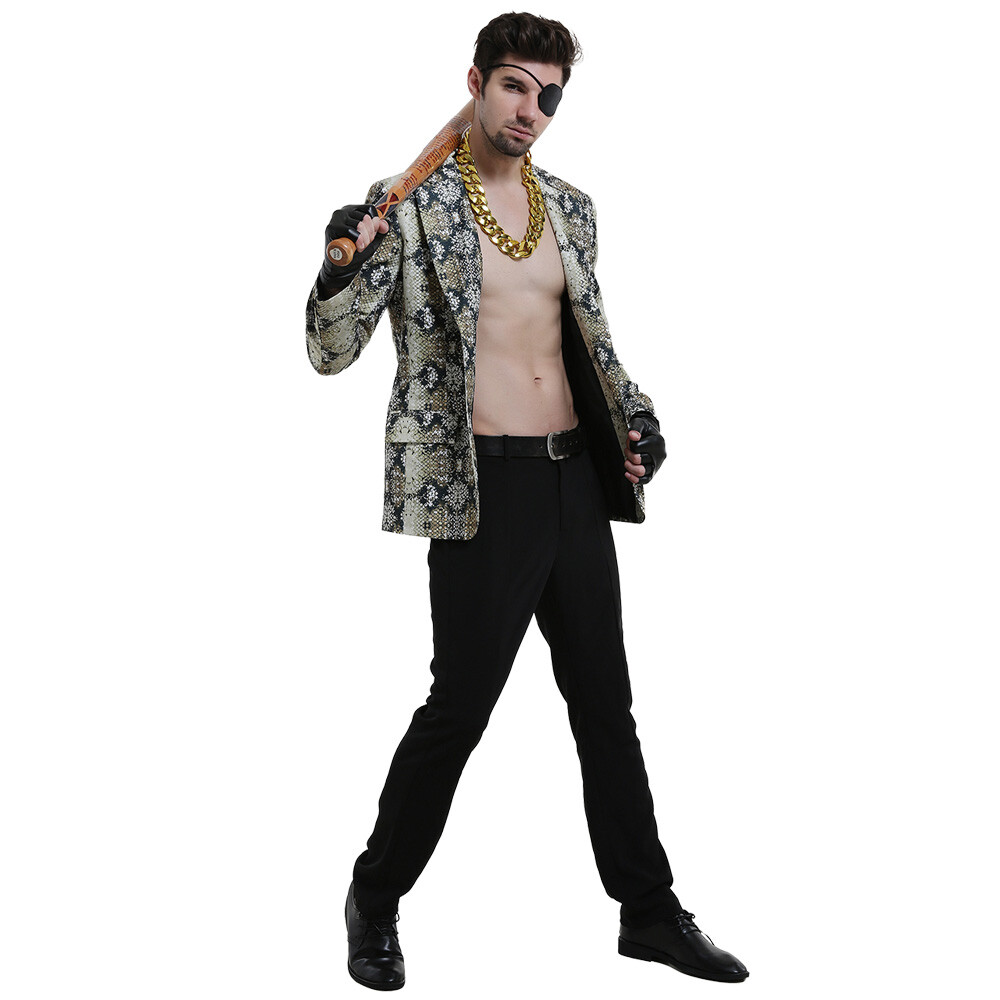 Men's Majima Snakeskin Suit Jacket Game Cosplay Costume | eBay