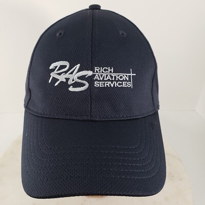 Rich Aviation Services Hat RAS Cap Blue Embroidered Logo OS Stretch Fit ...