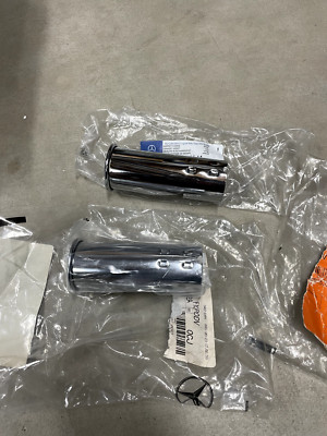 NEW NLA MERCEDES w116 EXHAUST PIPE CHROME COVER TIP PAIR (2) 2 ...