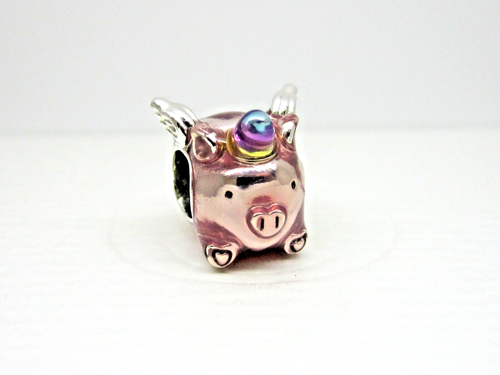 Authentic Pandora #792573C01 Flying Unicorn Pig Charm for sale online ...
