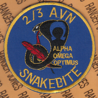 US Army 2nd Bn 3rd Aviation Regt Snakebite German Made ~4" patch c/e | eBay