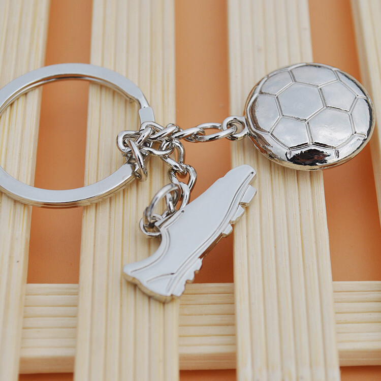 Creative Flat/Three-dimensional Shoe Soccer Keychain Silver Backpacks ...
