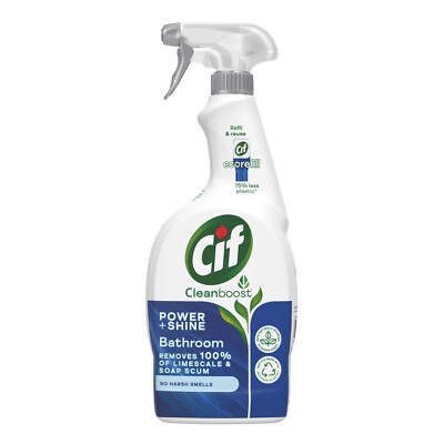 CIF POWER & SHINE BATHROOM CLEANING SPRAY WITH 100% STREAK-FREE SHINE ...