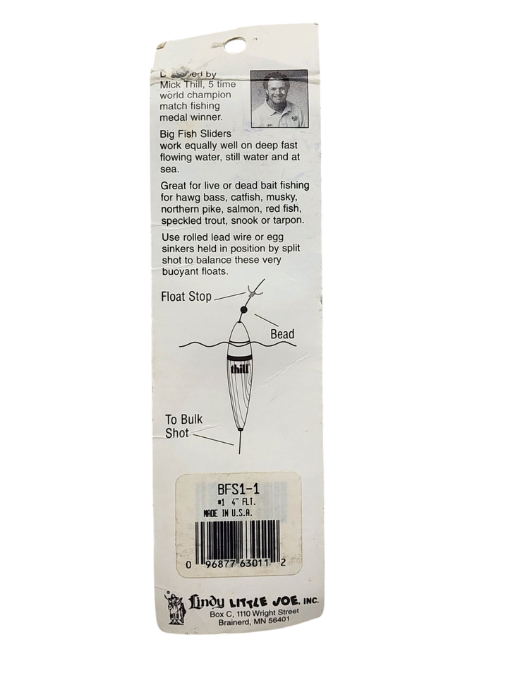 Thill Big Fish Slider Float - 4 in - BFS1-1 - New old stock | eBay