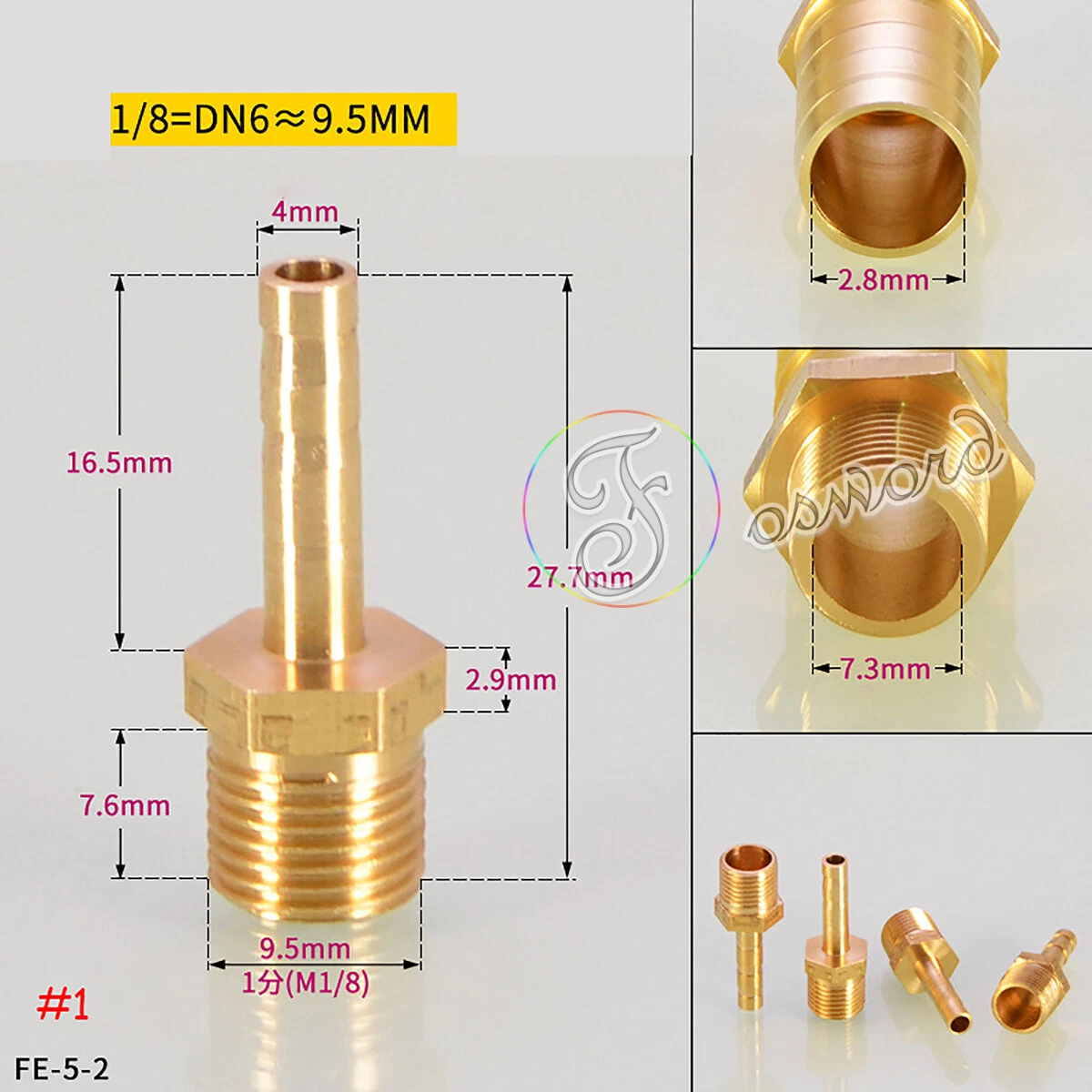 4mm Threaded Pipe