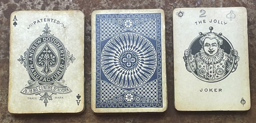 c1885 Antique Andrew Dougherty Tally Ho Circle Back Playing Cards ...