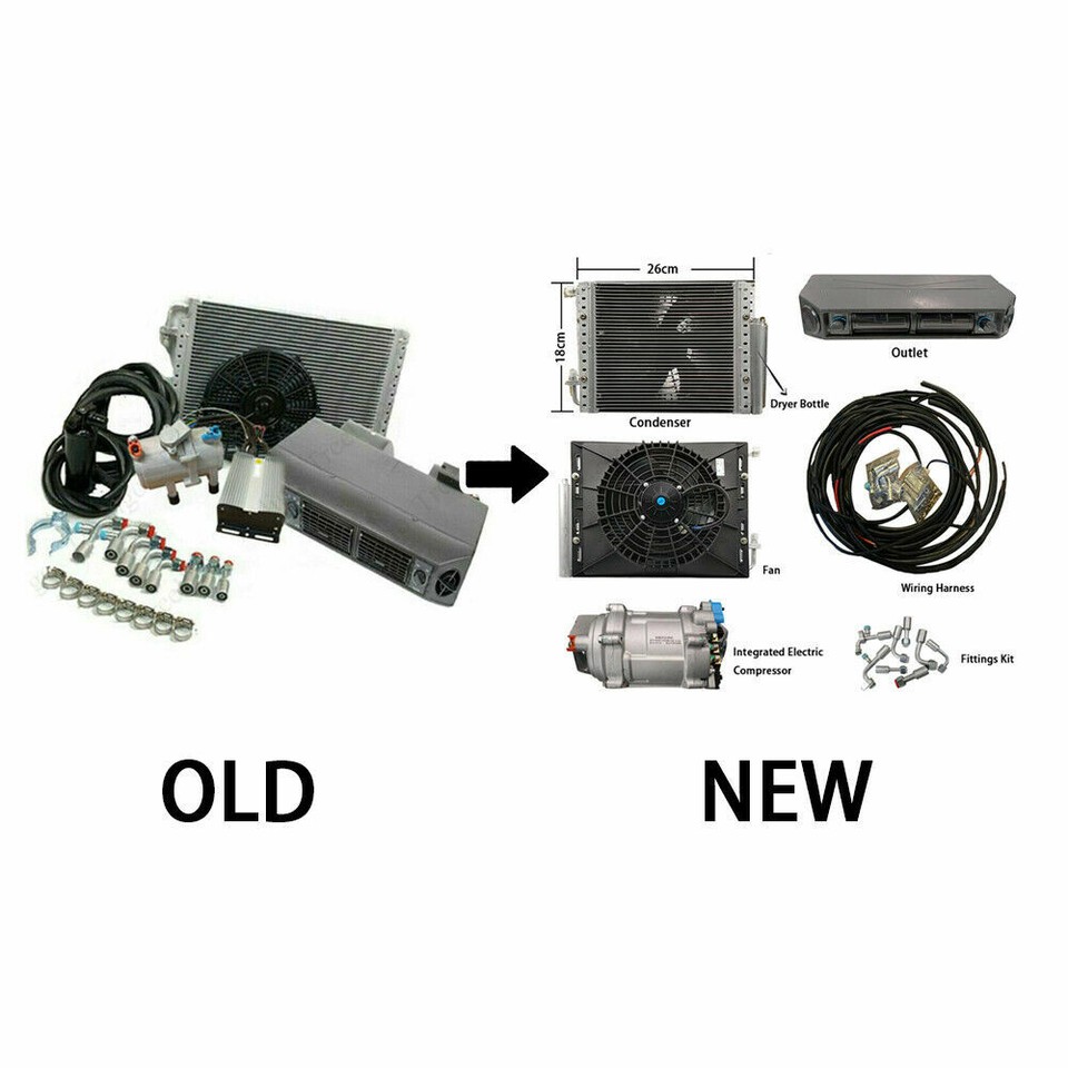 DC 12V Electric A/C Compressors Kit Auto Car 12V AC Compressors ...