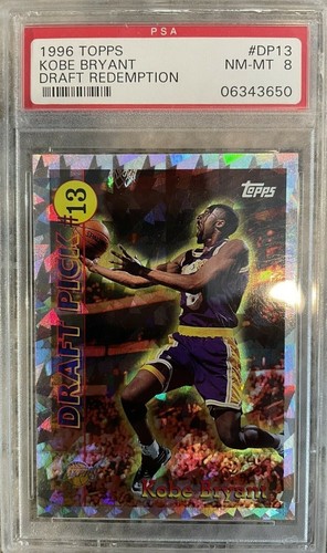 1996-97 Topps Draft Redemption Kobe Bryant Lakers HOF RC Rookie Card ...