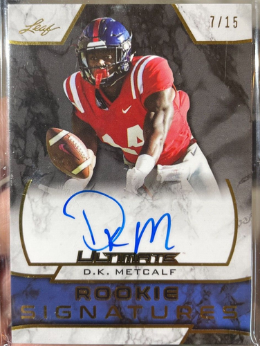 2019 Leaf - Rookie Signatures - DK Metcalf - 7/15 | eBay Australia