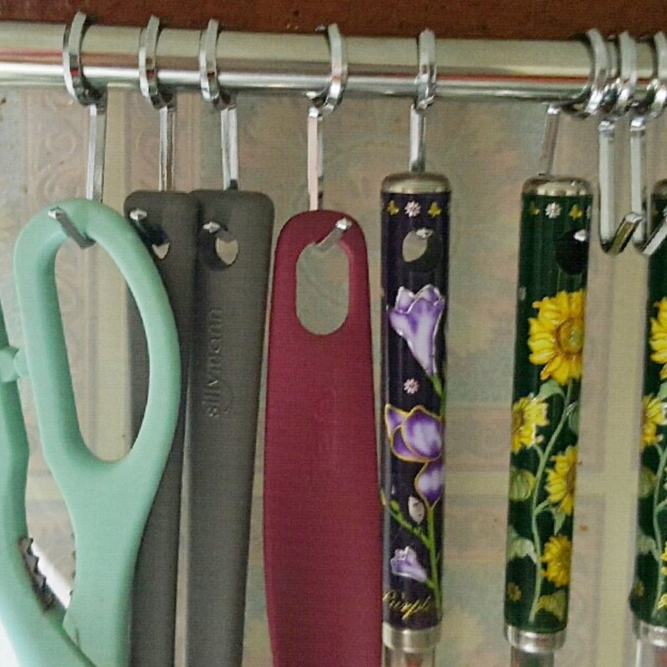DA Stainless Steel Number 9 Shaped Hooks 20P Kitchen Hangers Spoon Pan ...