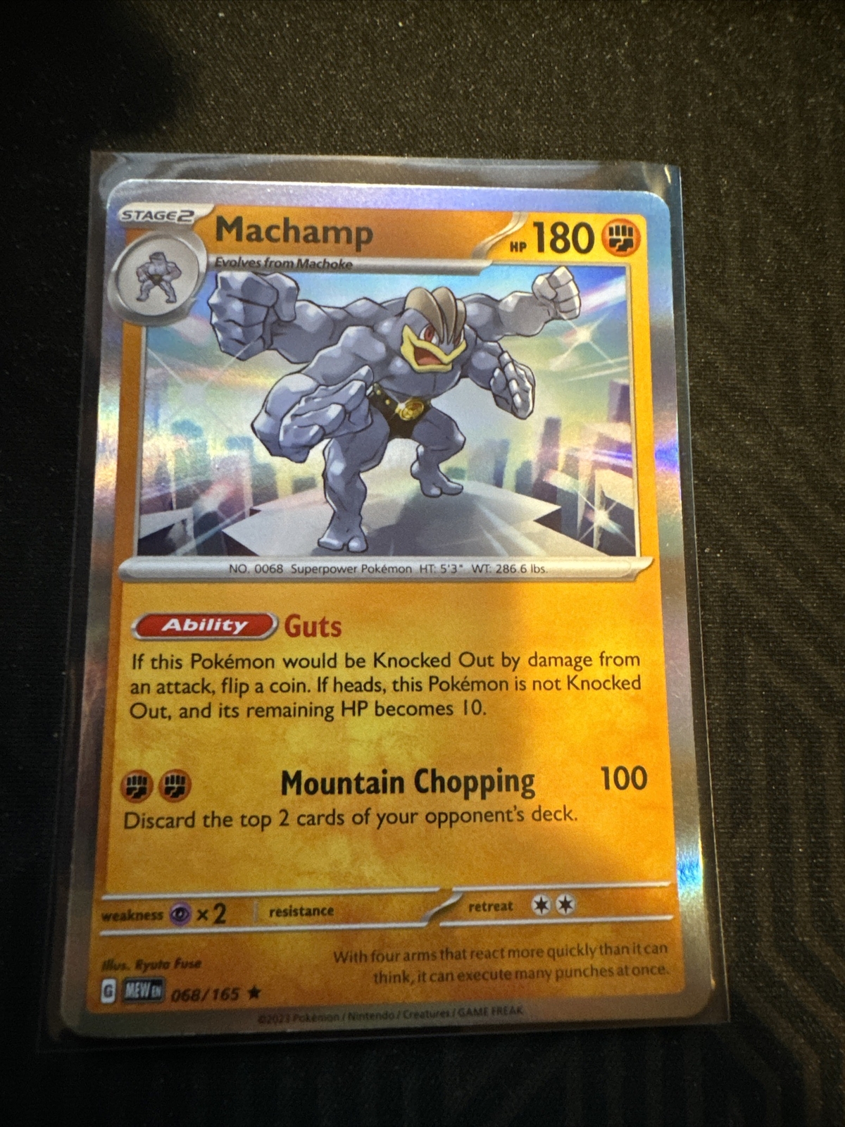Pokémon TCG Machamp Scarlet & Violet - 151 068/165 Reverse Holo Holo ...