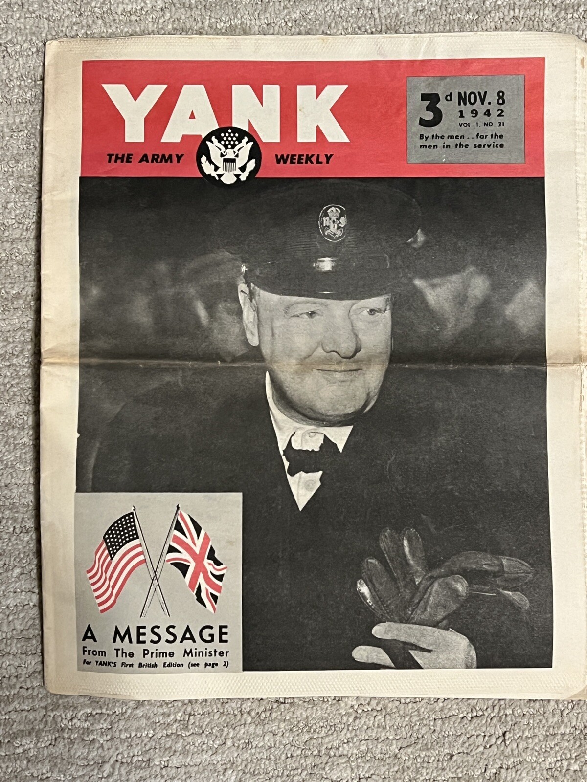 YANK MAGAZINE Newspaper Nov 8, 1942 The Army Weekly WWII WW2 U.S. 1962 ...