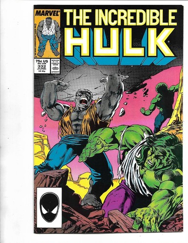 Incredible Hulk #332, 1987, NEAR MINT plus , 9.6, Stan Lee era classic ...