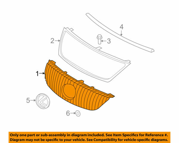 53112-53180 Toyota Grille, radiator 5311253180, New Genuine OEM Part | eBay