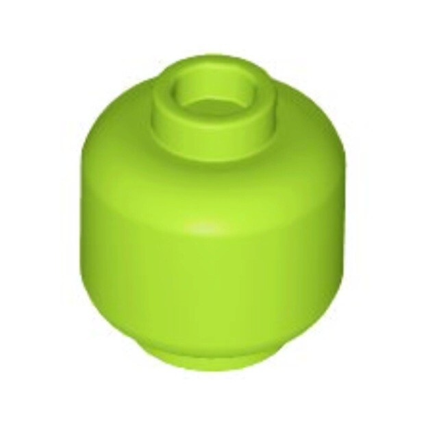 NEW LEGO® LIME GREEN MINIFIGURE HEAD Plain/Blank | eBay