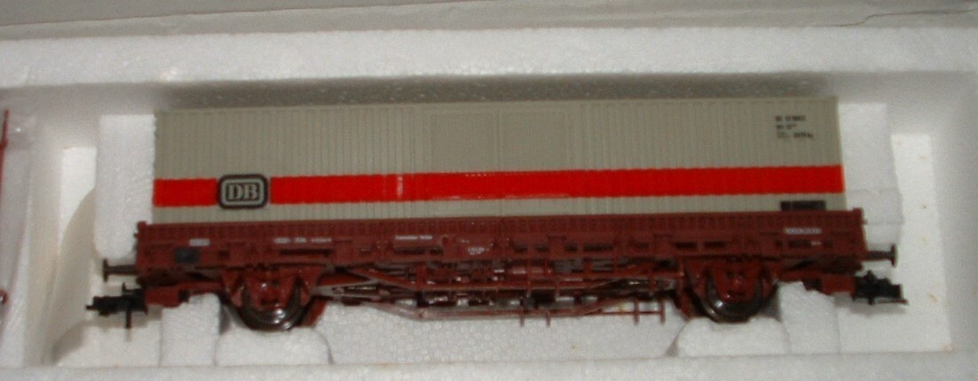 Roco 46307 Rungenwagen Kbs442 mit Ladung DB-Container DB 3 35 5 128-2 ...