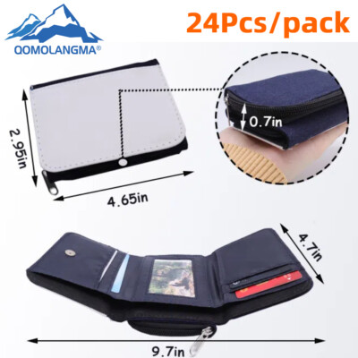 US Stock 24pcs Wallet Sublimation Blank Jean Wallet Printable Denim ...