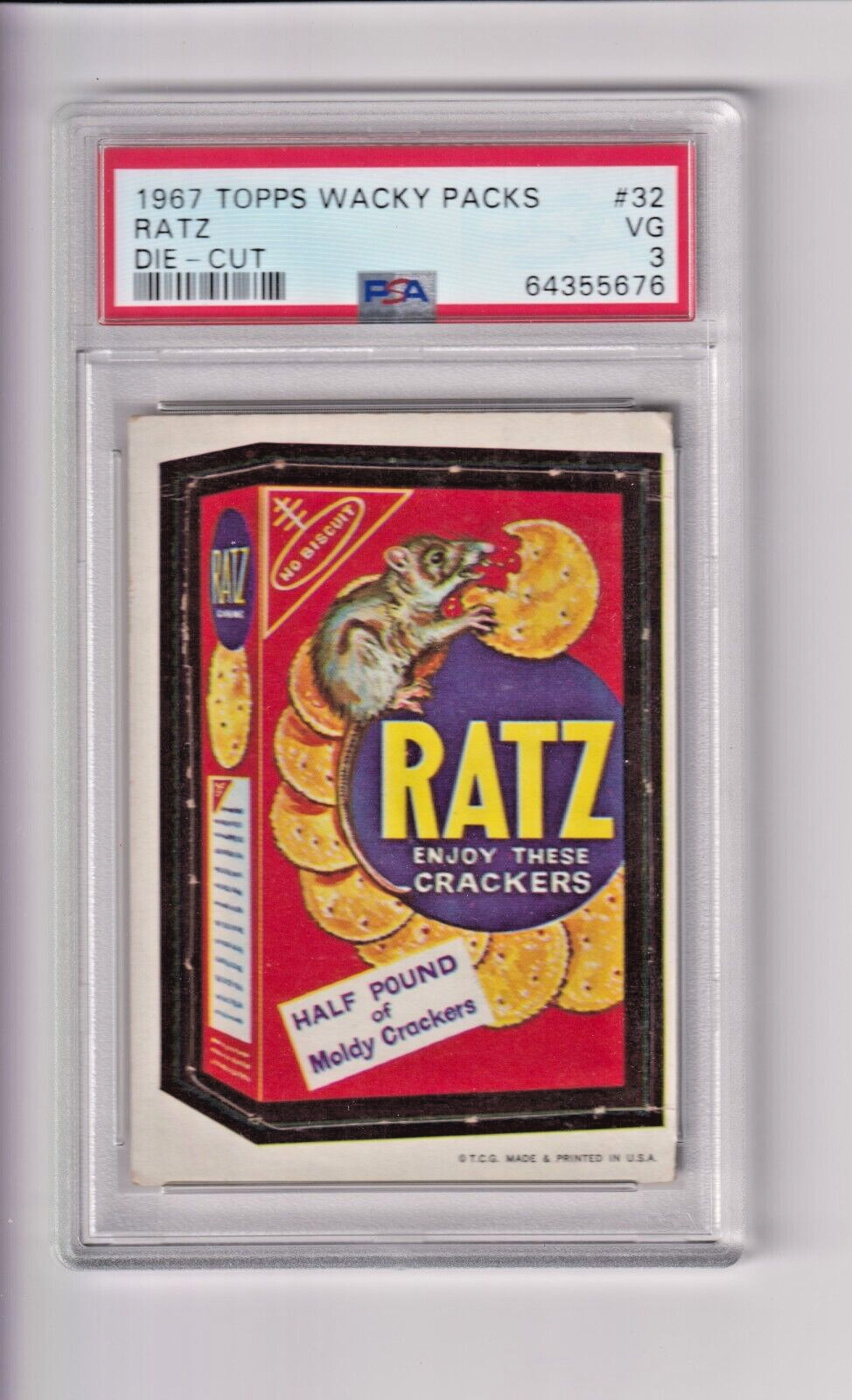 1967 Topps Wacky Packages Die Cut #32 Ratz Crackers TOUGH! PSA VG 3 | eBay