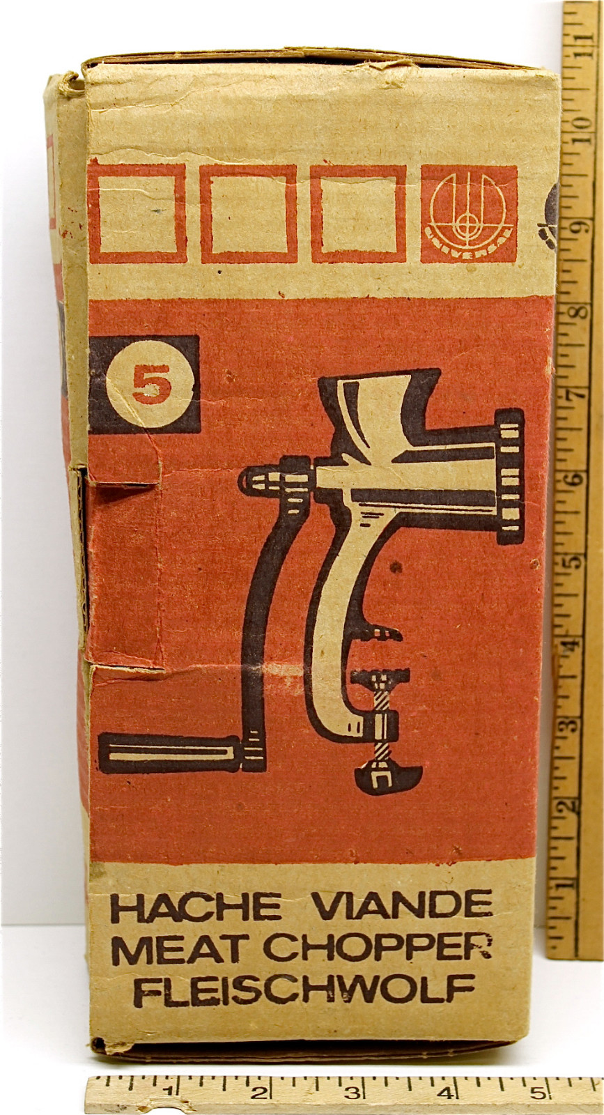 Vintage Meat Chopper Cast Iron Hache Viande Hand Manual Kitchen Utensil ...