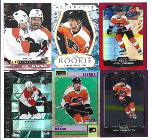 Philadelphia Flyers 14 Card Lot Noah Cates UD Canvas Young Guns Rookie ...