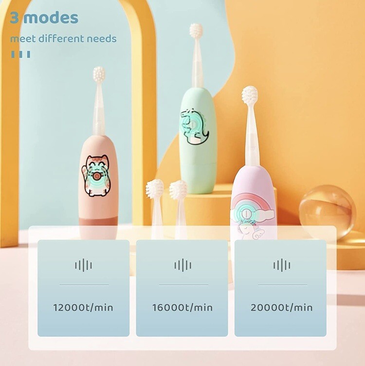 Kids Electric Toothbrush Battery Sonic Toothbrush for Kids (Pig) | eBay