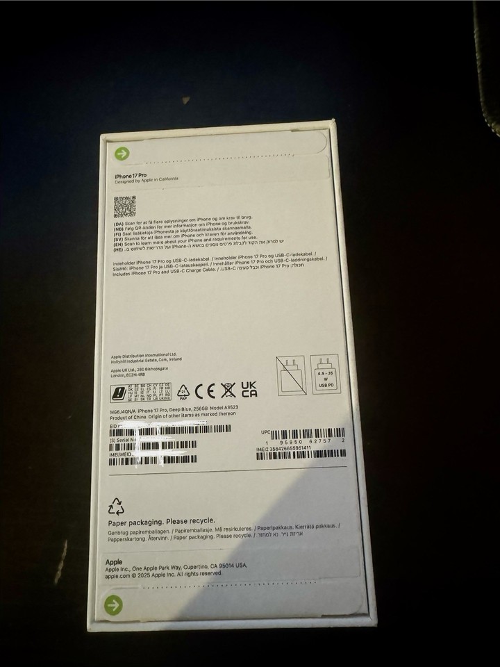 Apple iPhone 17 Pro Deep Blue, 256GB, Unlocked, New Sealed Box | eBay