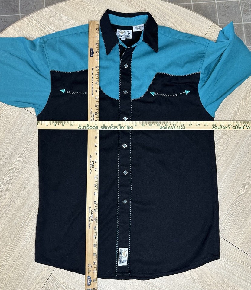 Panhandle Slim Mens Shirt M Western Button Down Embroidered Studs ...