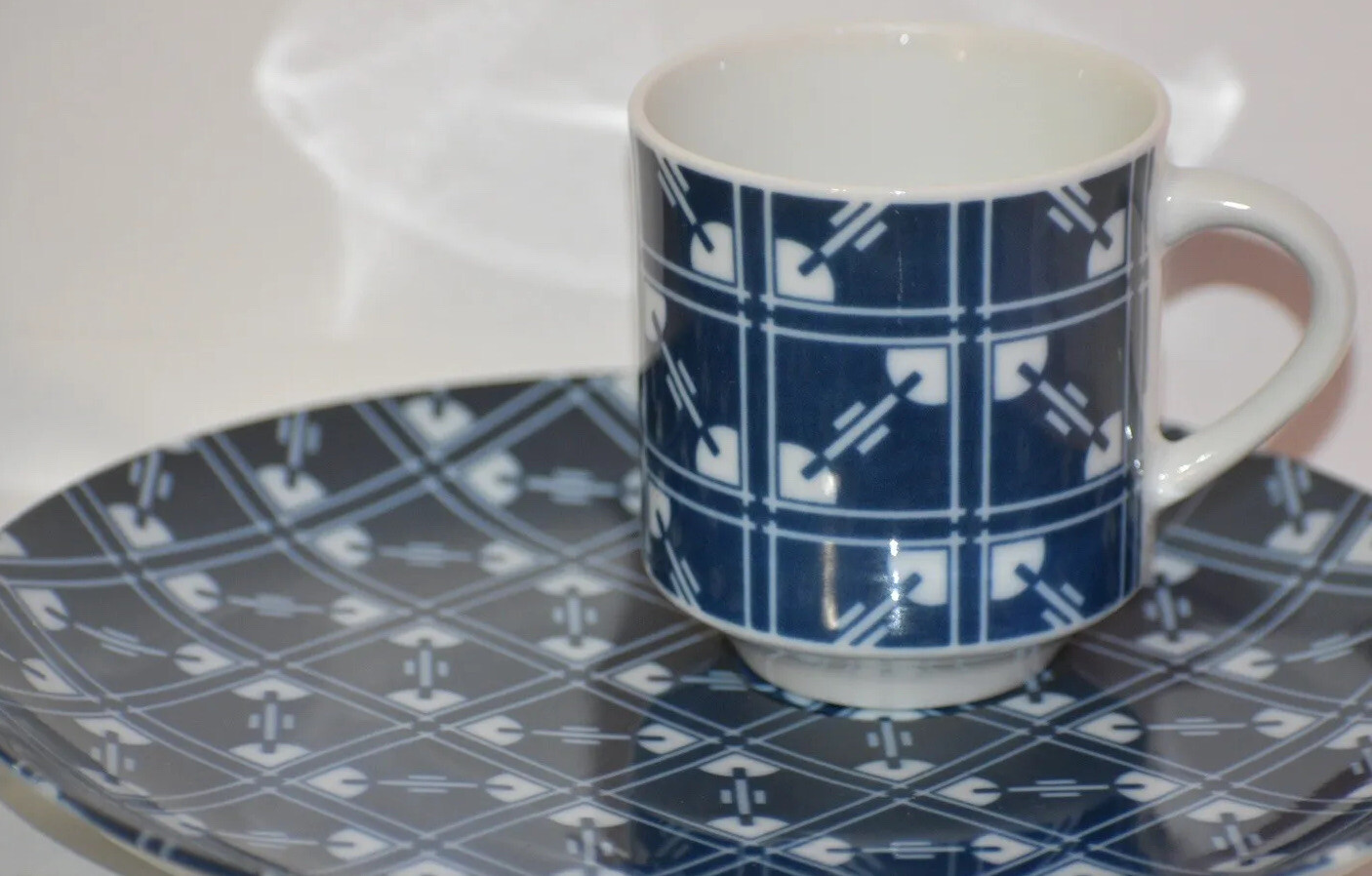 Sigma Snack Set Plates Mugs Vtg 80s Gamer Decor Dishes TV Coffee Cake ...