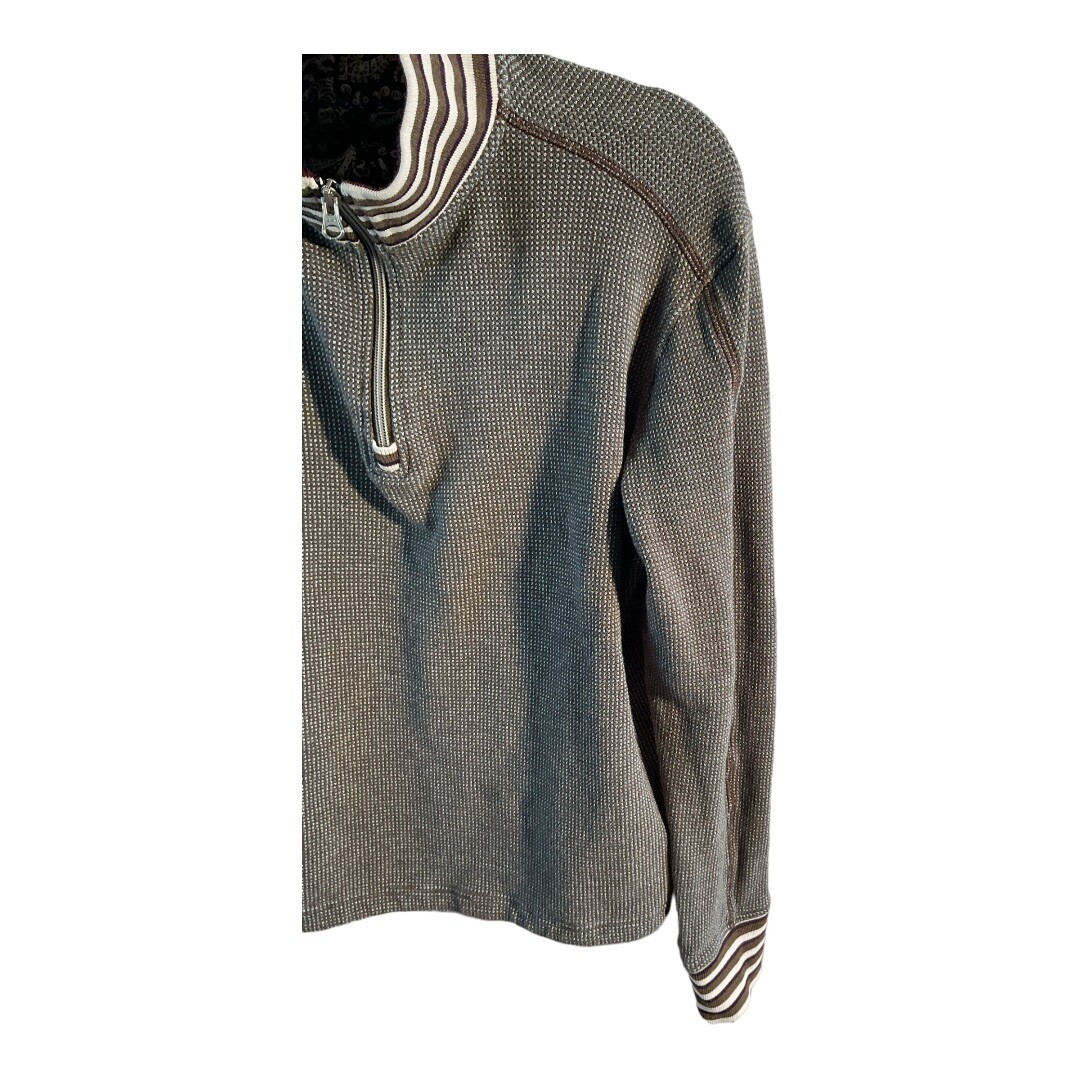 Women’s Robert Graham Striped Quarter Zip Pullover Sweater Size M | eBay