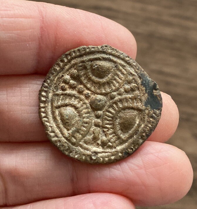 ANGLO SAXON. DECORATED LEAD DISC BROOCH (10TH CENTURY A.D). RARE. | eBay UK