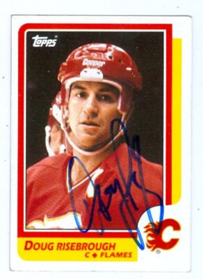 Doug Risebrough autographed Hockey Card (Calgary Flames) 1986 Topps ...