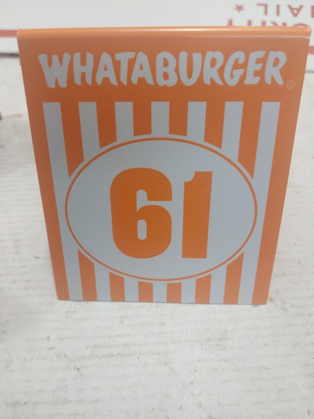 Whataburger Table Tent Number 61 | eBay