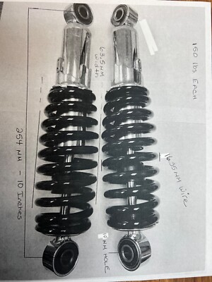 254mm 10 inch shock absorber Set of 2 pcs | eBay