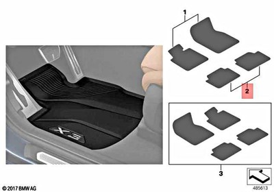 Genuine BMW X4 M G02 X4 20dX 20iX 25dX Floor Mats All-Weather Rear ...