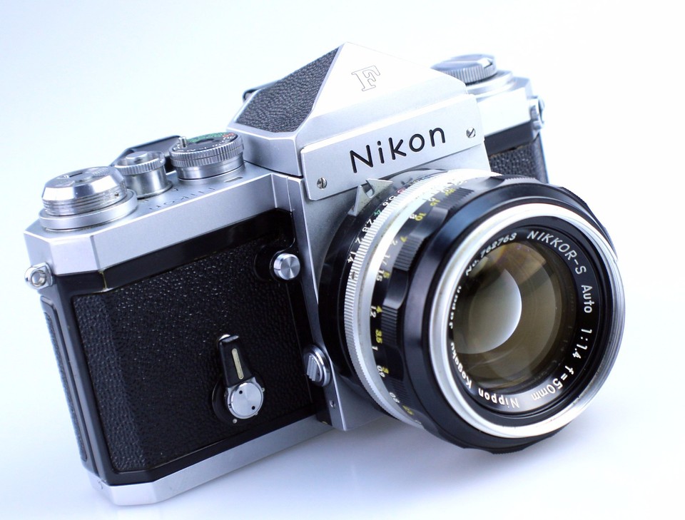 Nikon F Eye Level 35mm SLR Film Camera with 50mm F1.4 Prime Lens | eBay