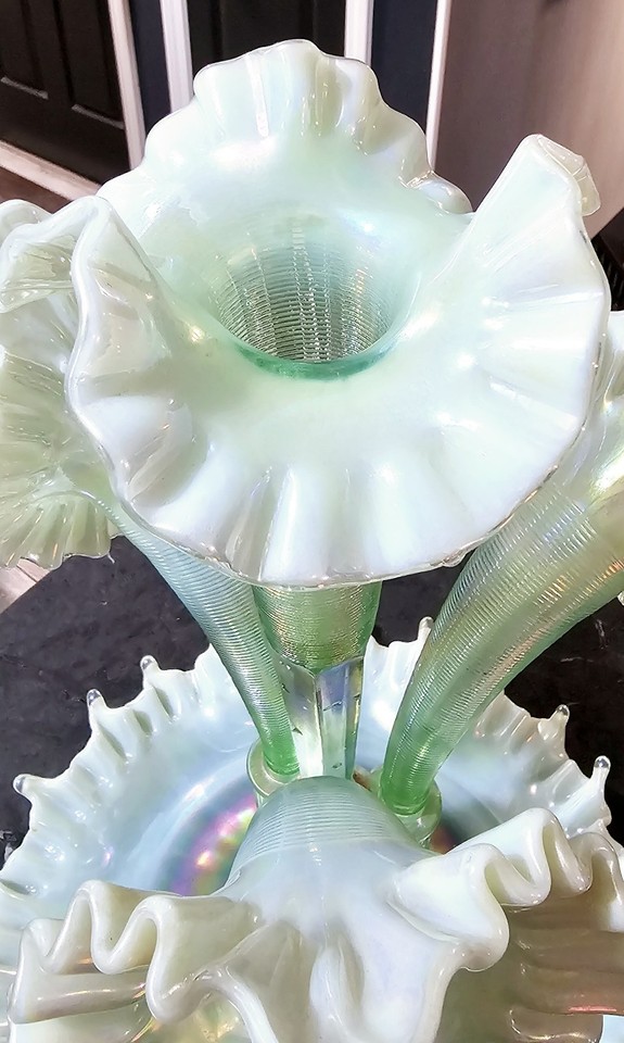 Beautiful Fenton Carnival Glass Epergne Signed Frank M. Fenton Limited ...