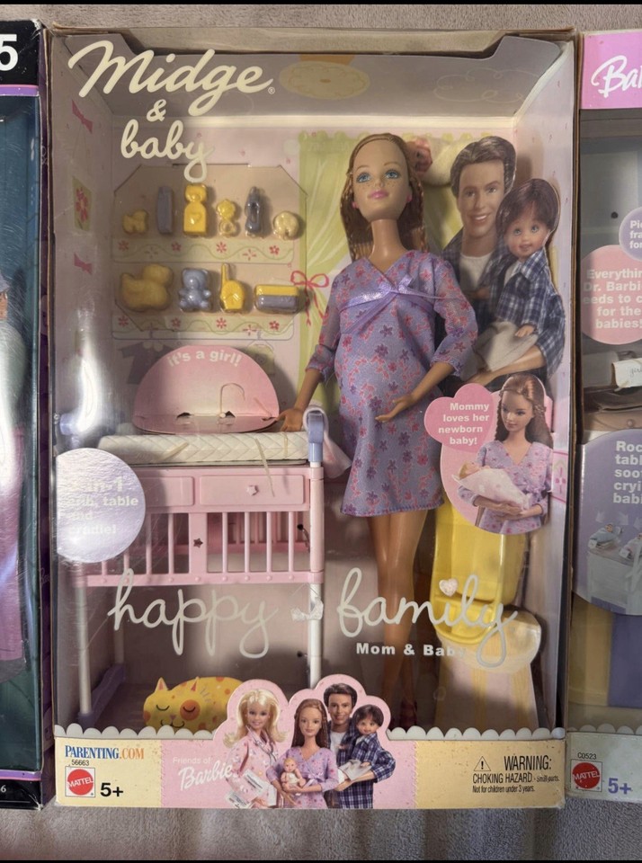 Mattel Happy Family Midge & Baby Barbie Doll - (56663) | eBay