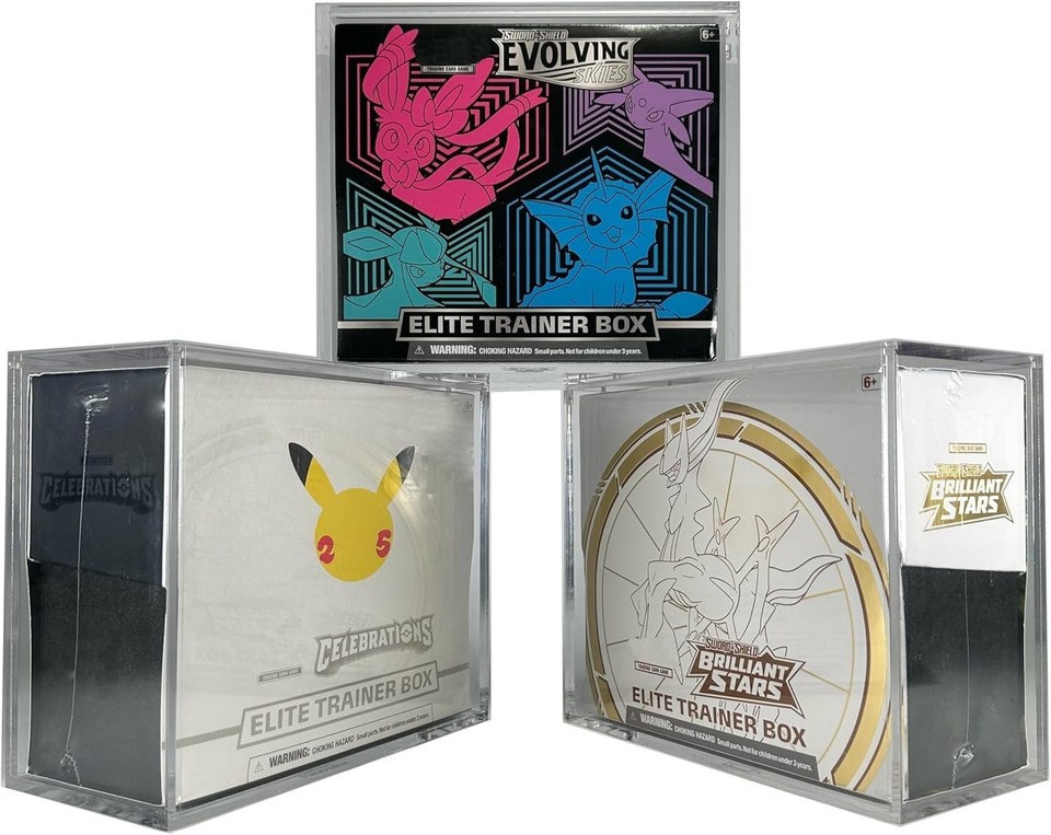 Pokemon ETB Acrylic Case With Sliding Magnetic Elite Trainer Box ...