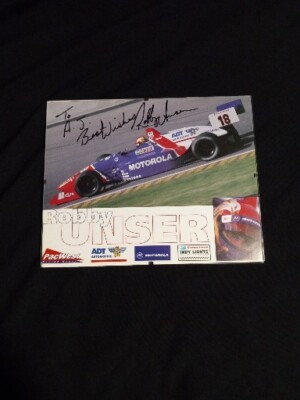 ROBBY UNSER 8X10 AUTOGRAPHED PACWEST INDY LIGHTS PROMO PHOTO | eBay