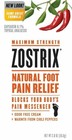 Zostrix Maximum Strength Natural Foot Pain Relief Cream Odor Free 2 ...