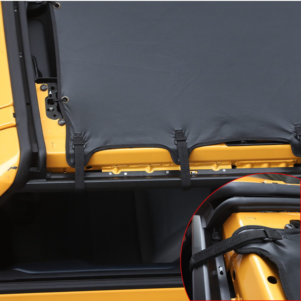 Car Roof Sunshade Mesh Shade Soft Top Cover For Ford Bronco 4 Door ...