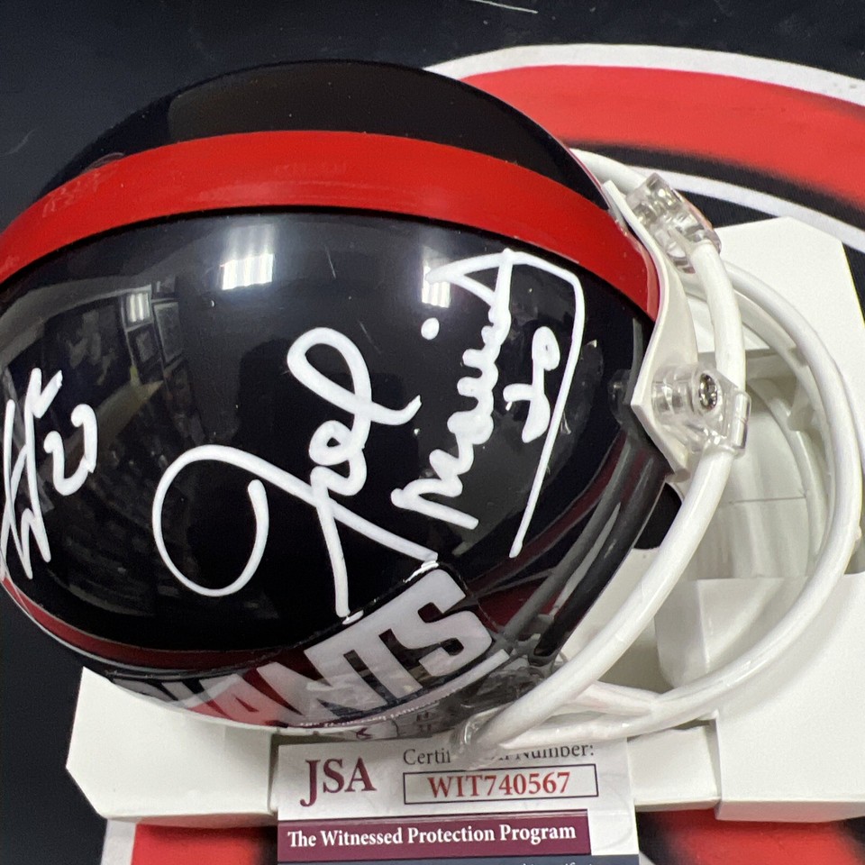 Oj Anderson, Joe Morris & Rodney Hampton signed NY GIANTS mini helmet ...