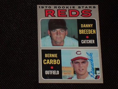 BERNIE CARBO 1970 TOPPS ROOKIE SIGNED AUTOGRAPHED CARD #36 CINCINNATI ...